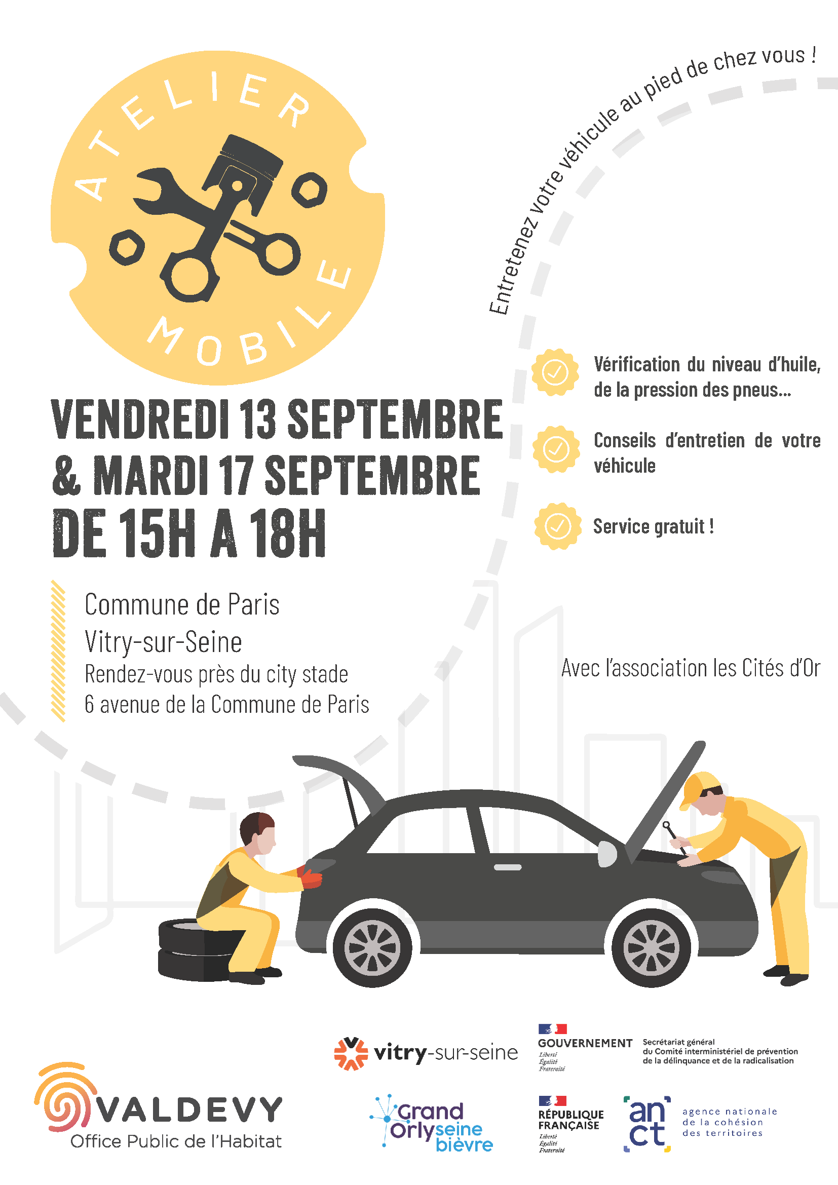Ateliers mobiles à Vitry sur Seine - Valdevy (Val de Marne)